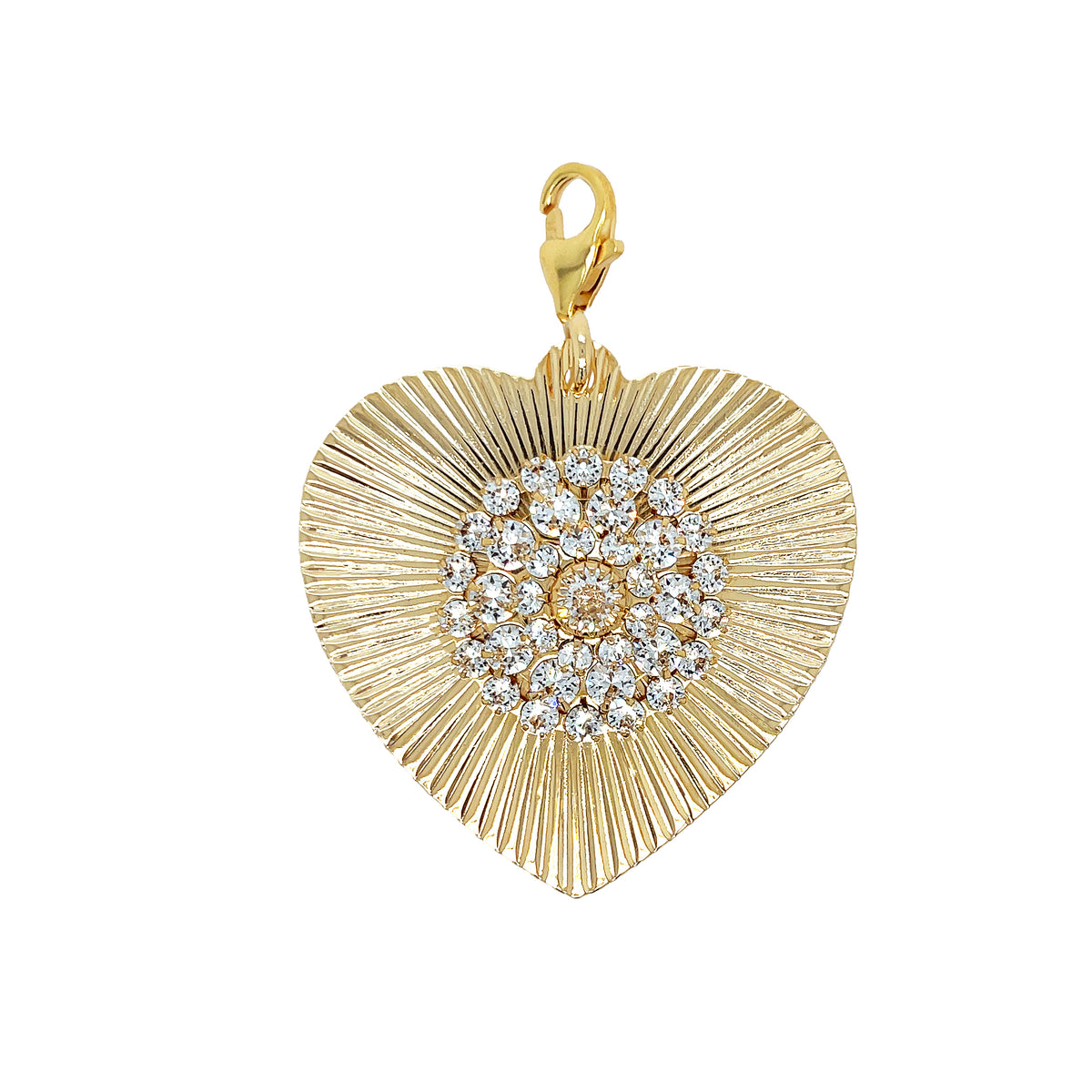 Large Crystal Heart Charm Pendant – Jennifer Miller Jewelry