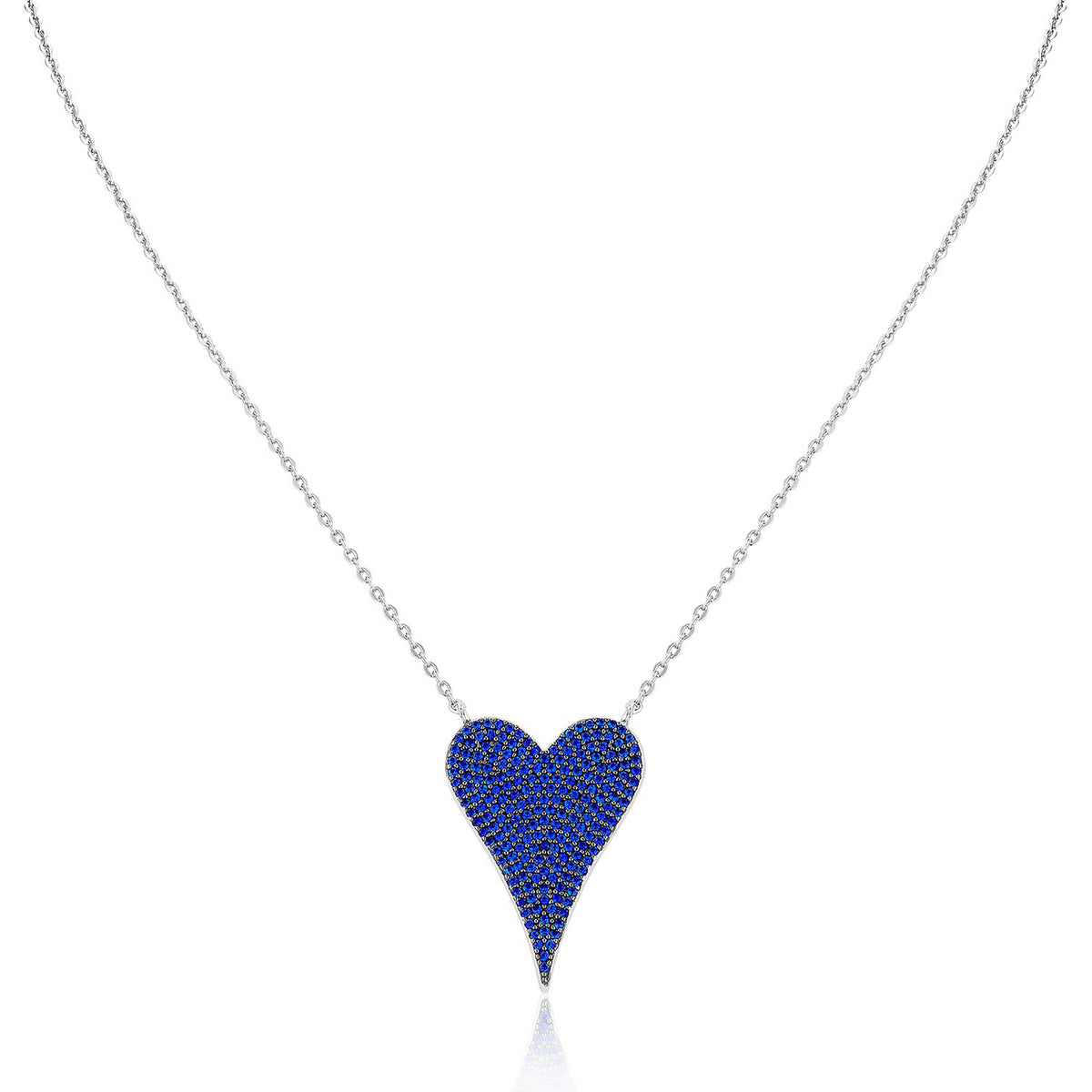 Blue Reversible Heart Necklace – Jennifer Miller Jewelry