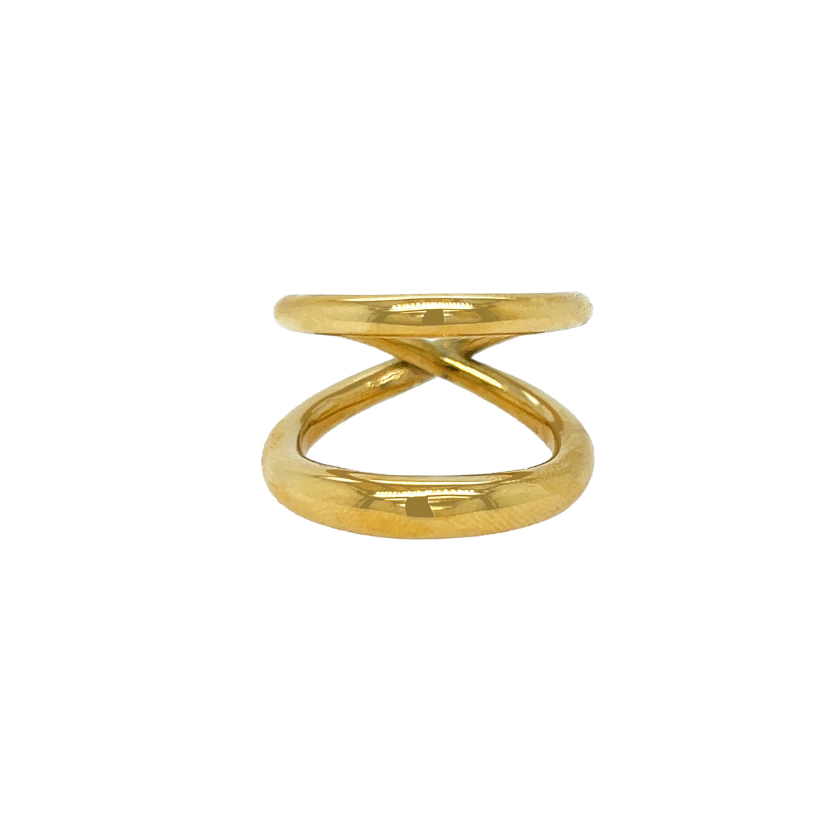 Double Band Crossover Ring – Jennifer Miller Jewelry
