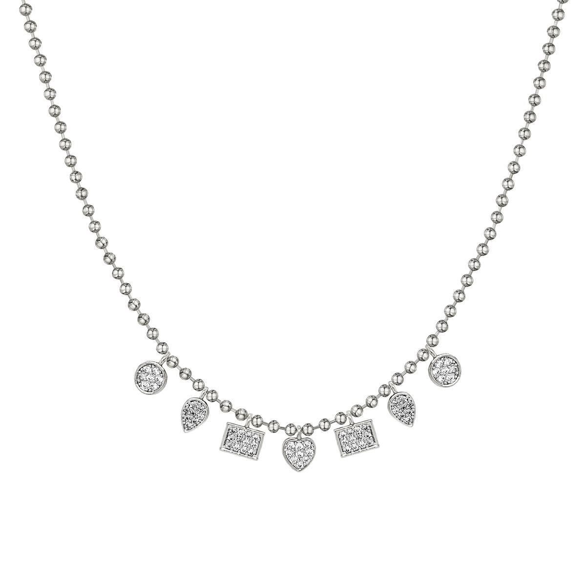 Pave Charm Ball Chain Necklace – Jennifer Miller Jewelry