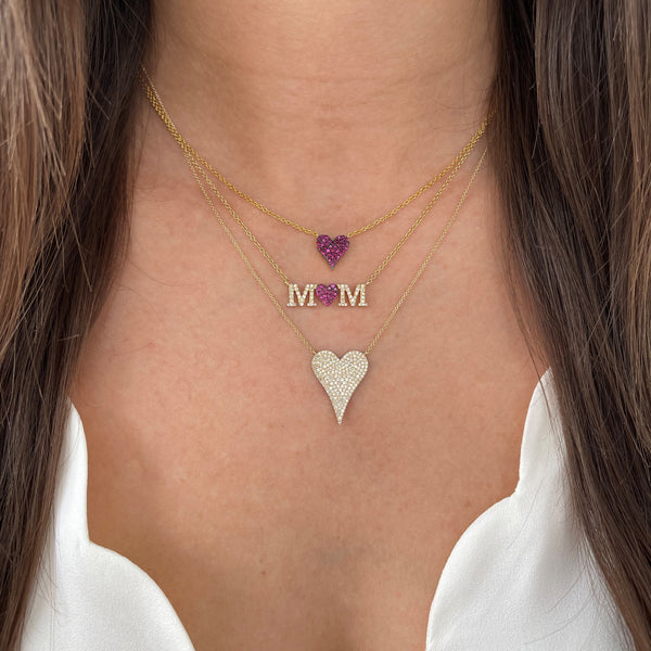 Ruby & Diamond Heart Necklace – Jennifer Miller Jewelry